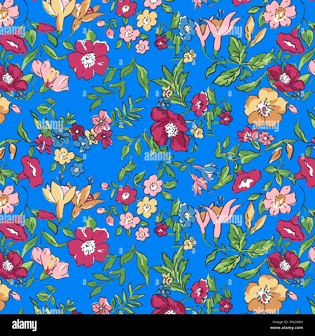 Floral print design Stock Photo - Alamy