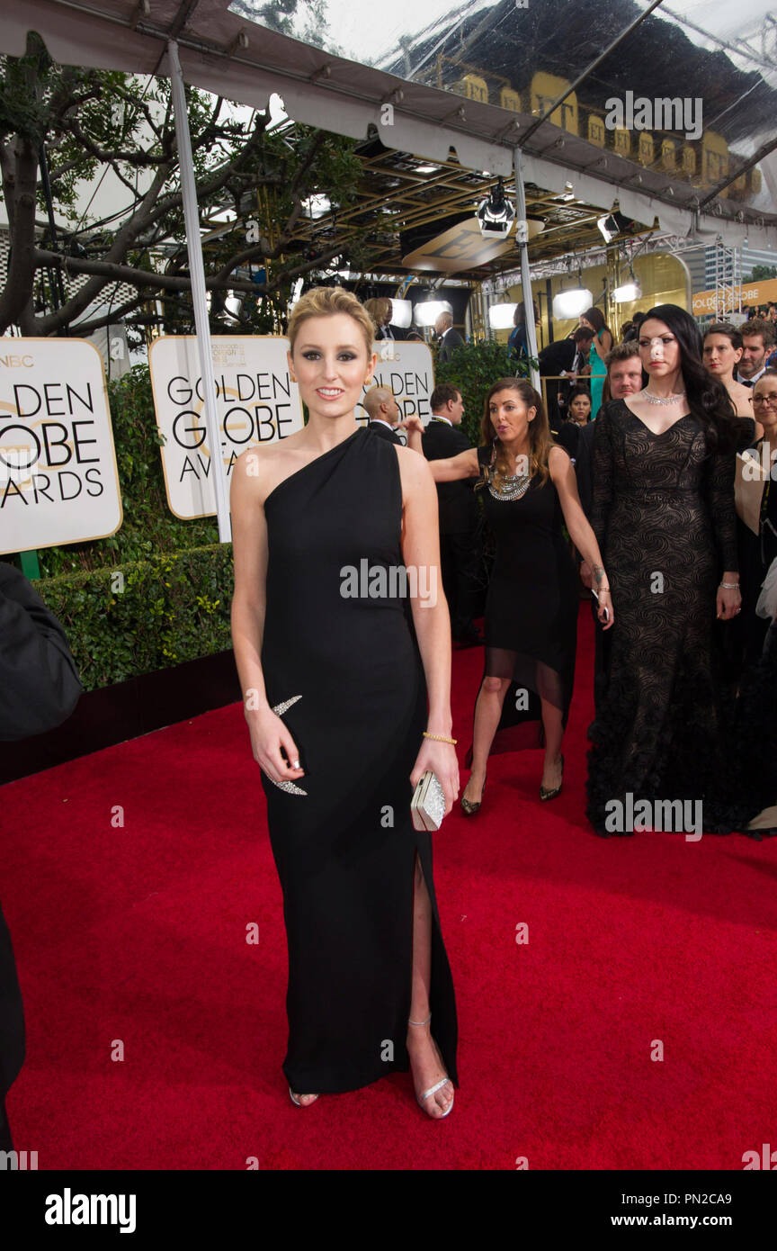 Actress Laura Carmichael attends the 72nd Annual Golden Globes Awards ...