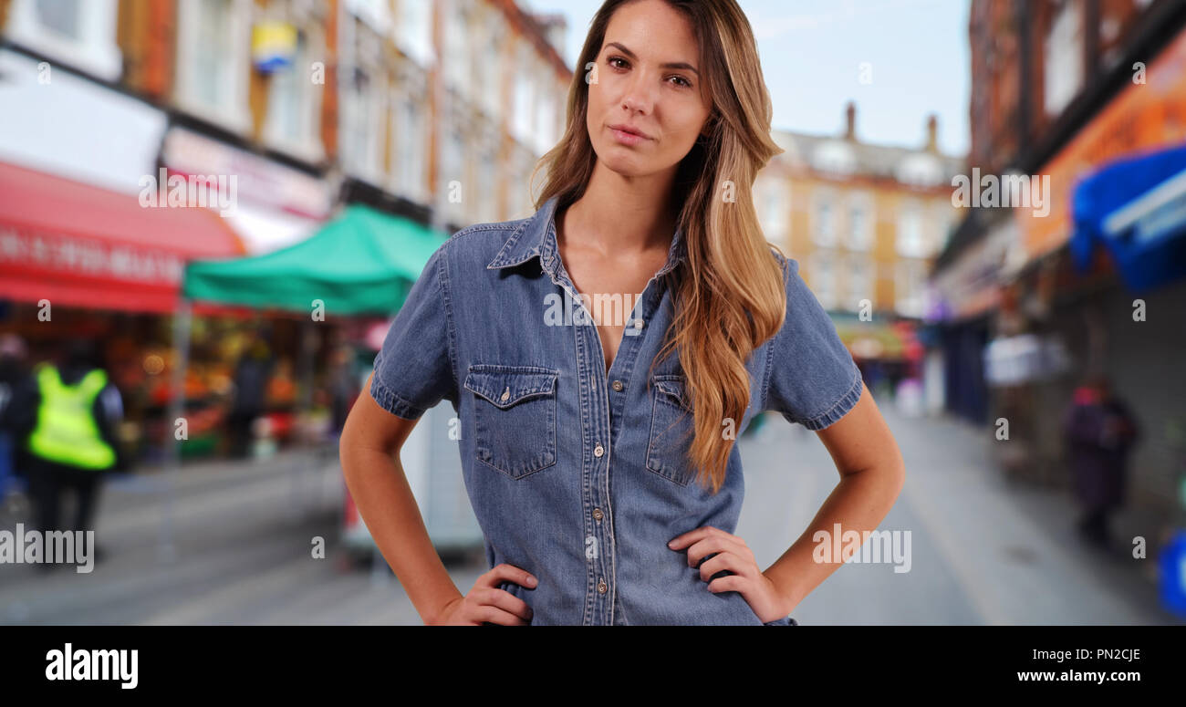 Portrait of pretty Caucasian woman in London England Stock Photo - Alamy