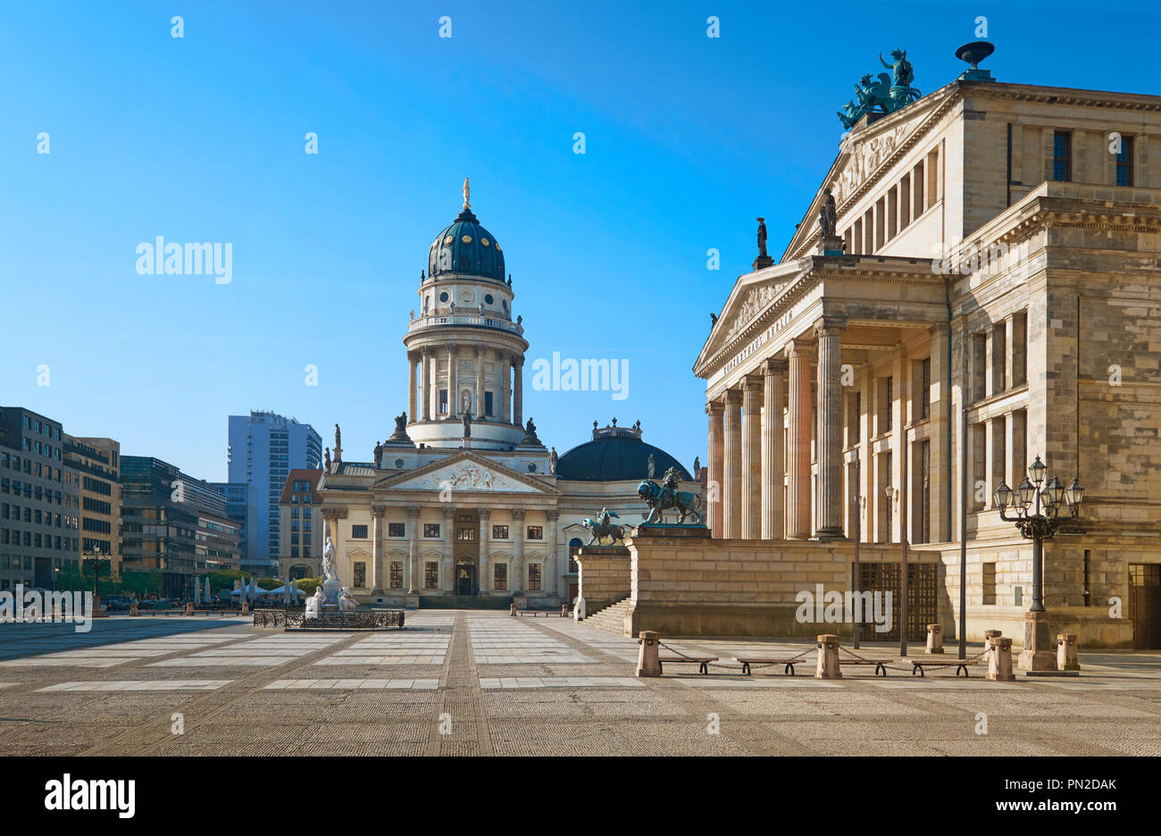 Gendarmenmarkt square in Berlin with German church and Concert Hall on ...
