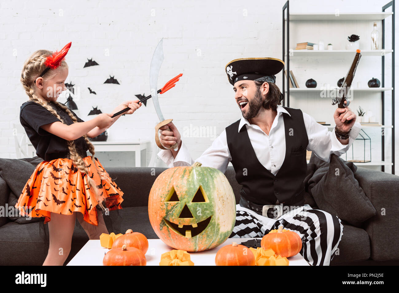 Playful daughter playing vegetable hi-res stock photography and images ...