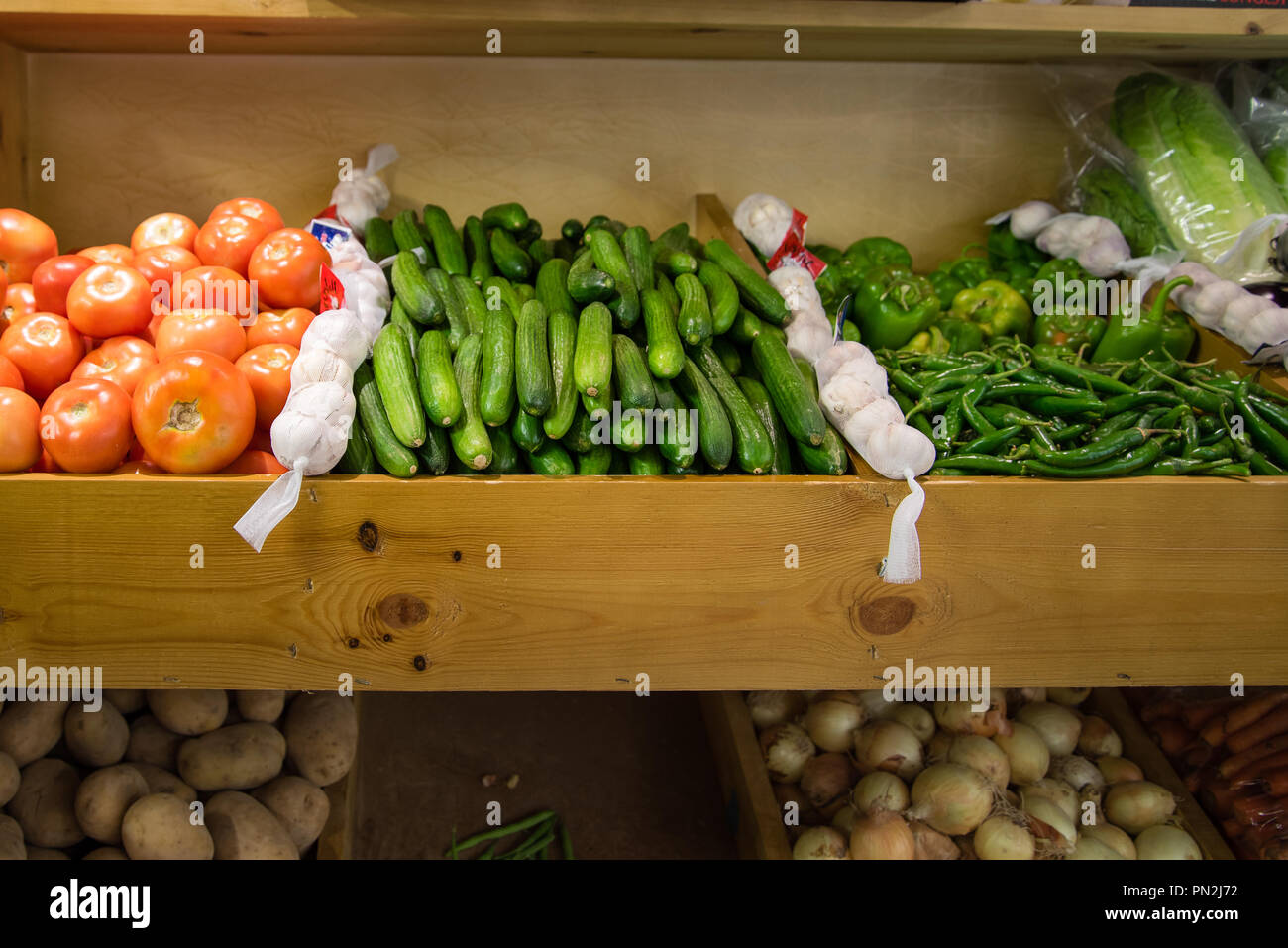 messy vegetable rack Stock Photo - Alamy