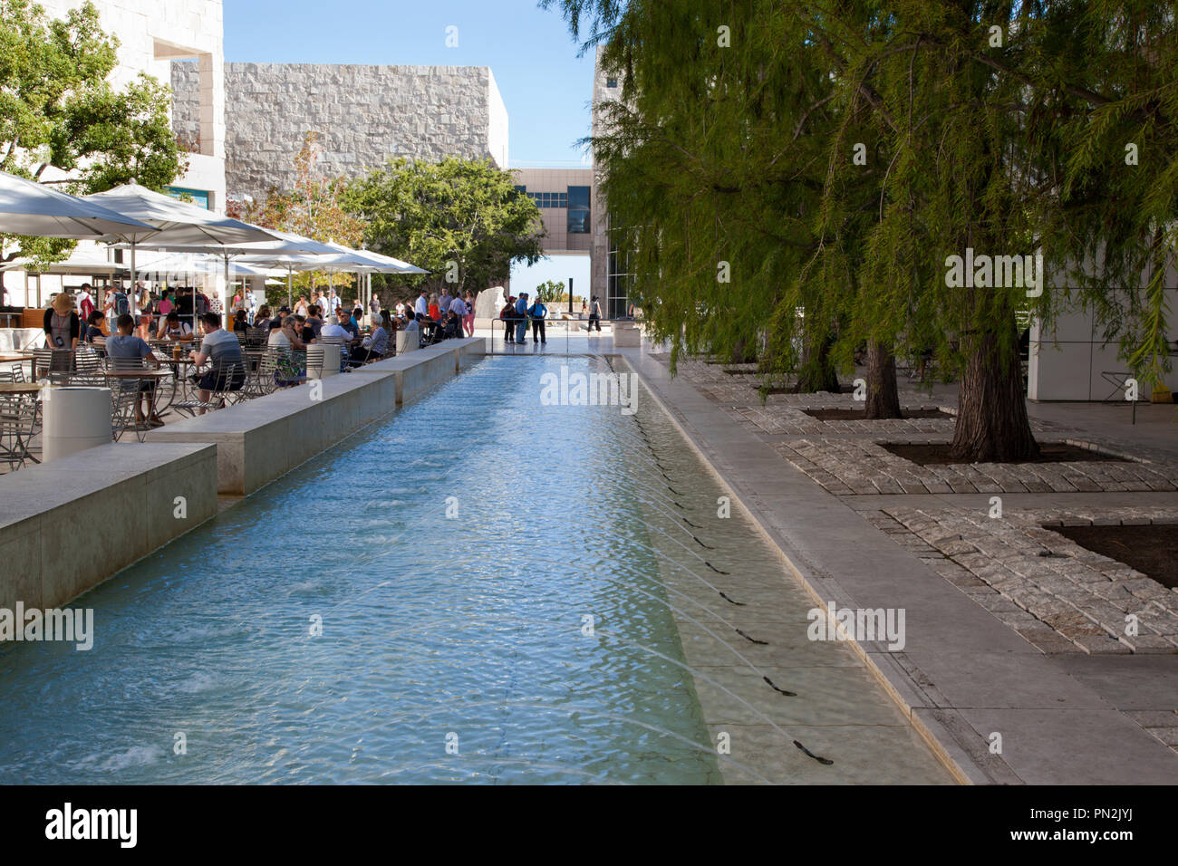 Getty Center, Los Angeles, California - September 2018. Patrons and ...