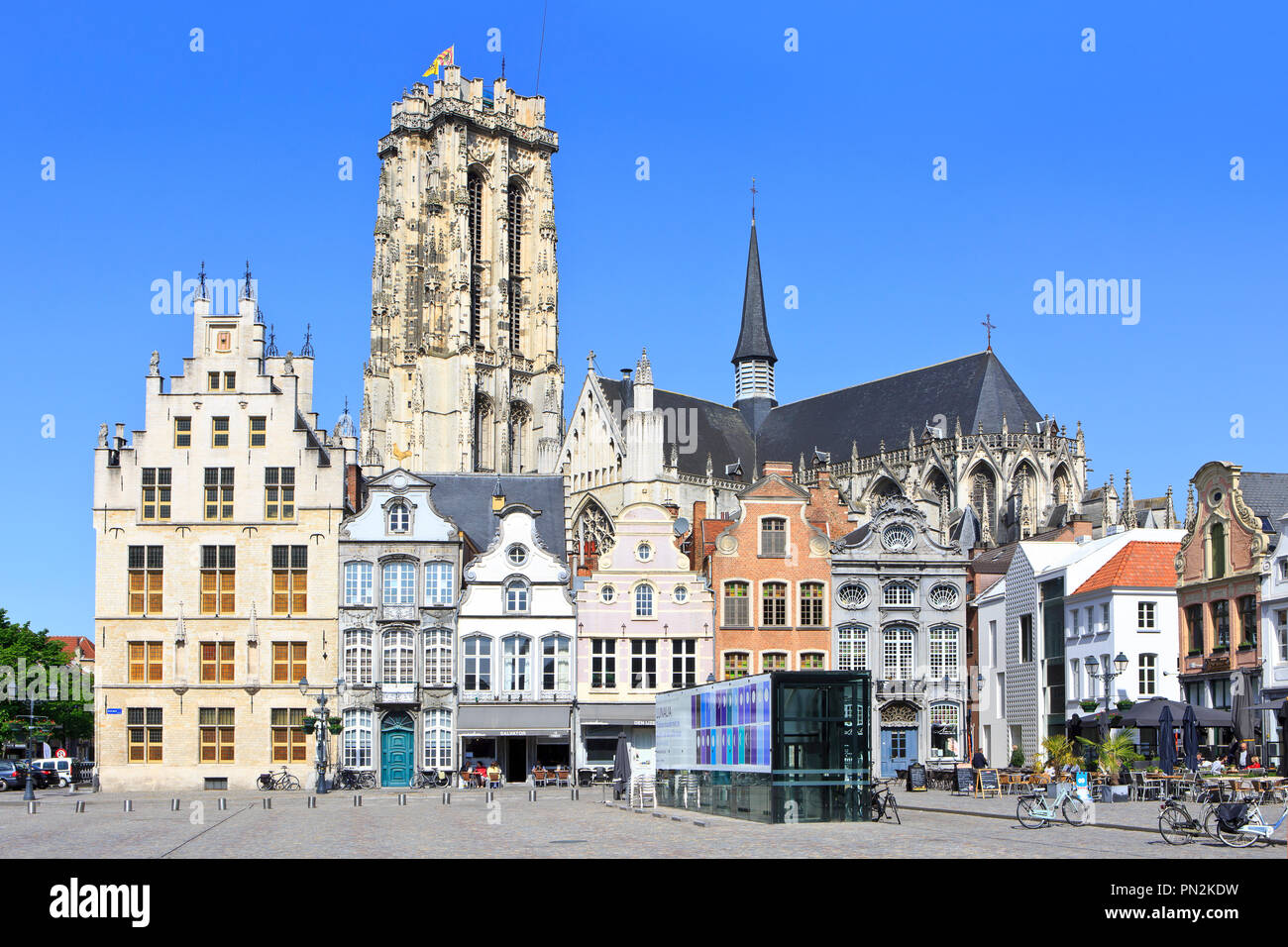 Saint Rumbold's Cathedral and Tower (1200-1520) and medieval houses at ...