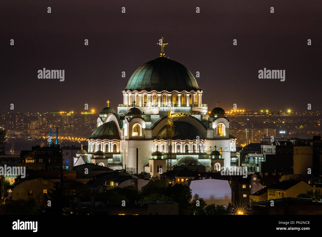 Belgrade bridge night hi-res stock photography and images - Alamy