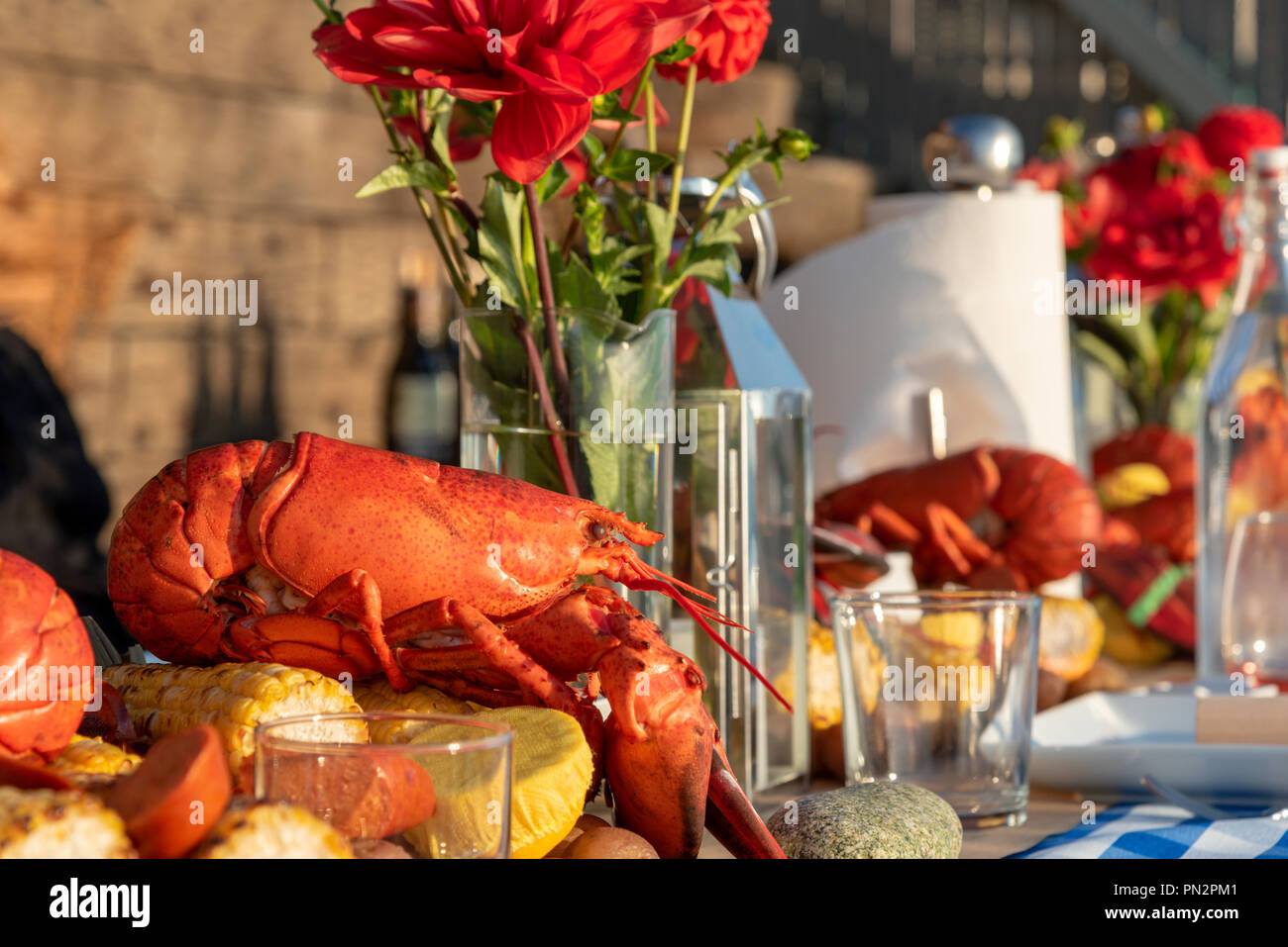 Lobster dinner hi-res stock photography and images - Alamy