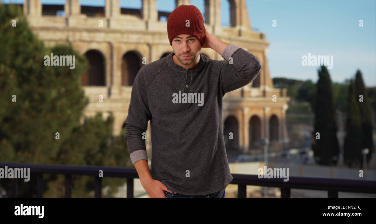 Attractive young man in rome hi-res stock photography and images - Alamy