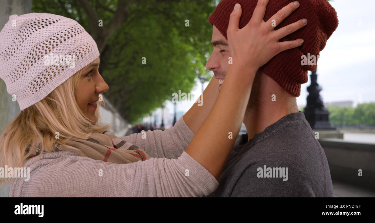 Happy couple gaze others eyes hi-res stock photography and images - Alamy