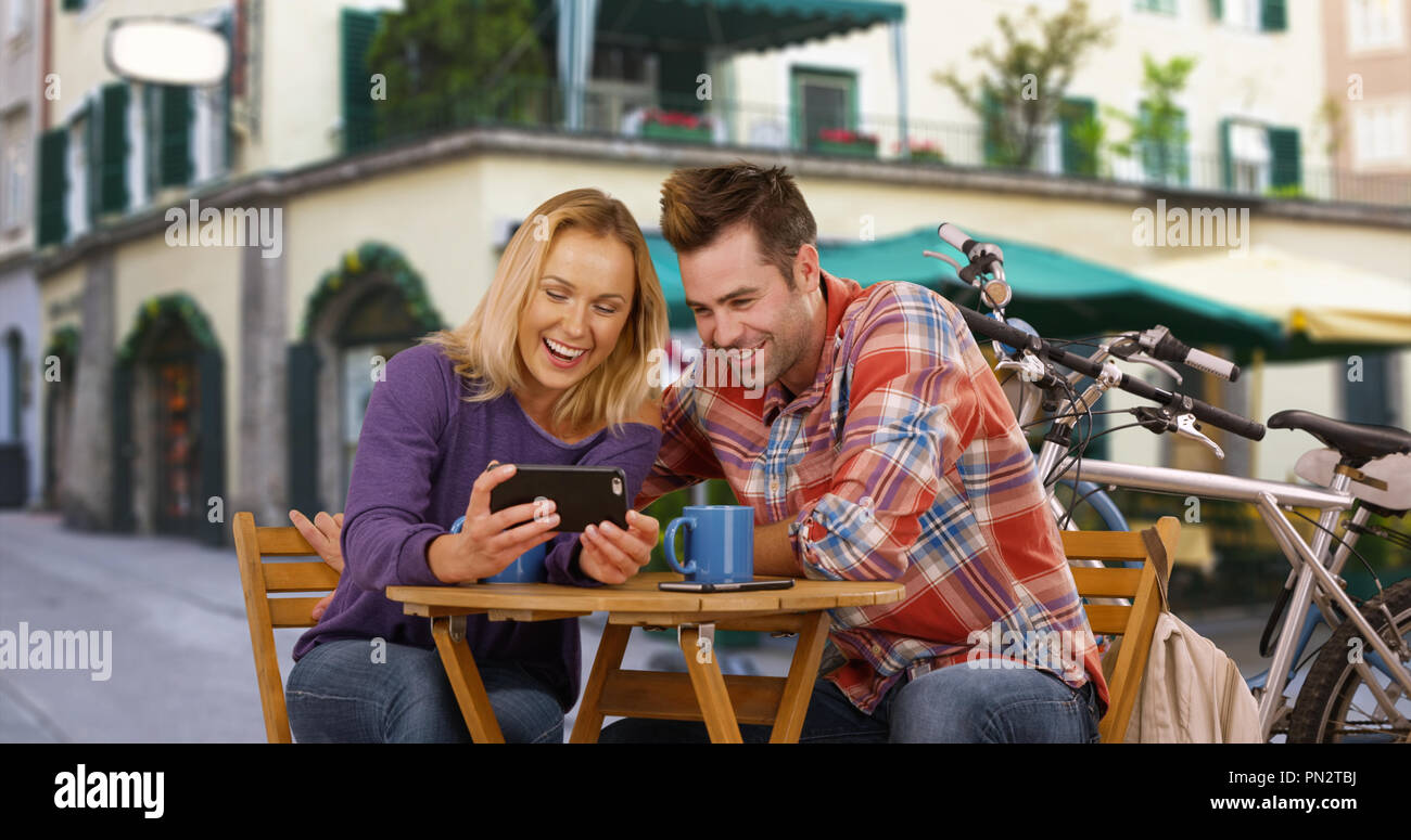 Couple having a good time outside hi-res stock photography and images ...