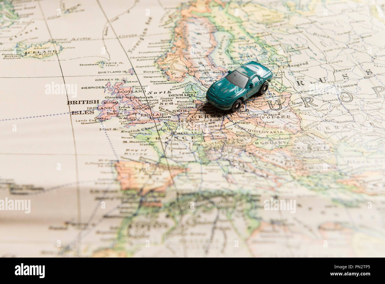 Road atlas europe hi-res stock photography and images - Alamy