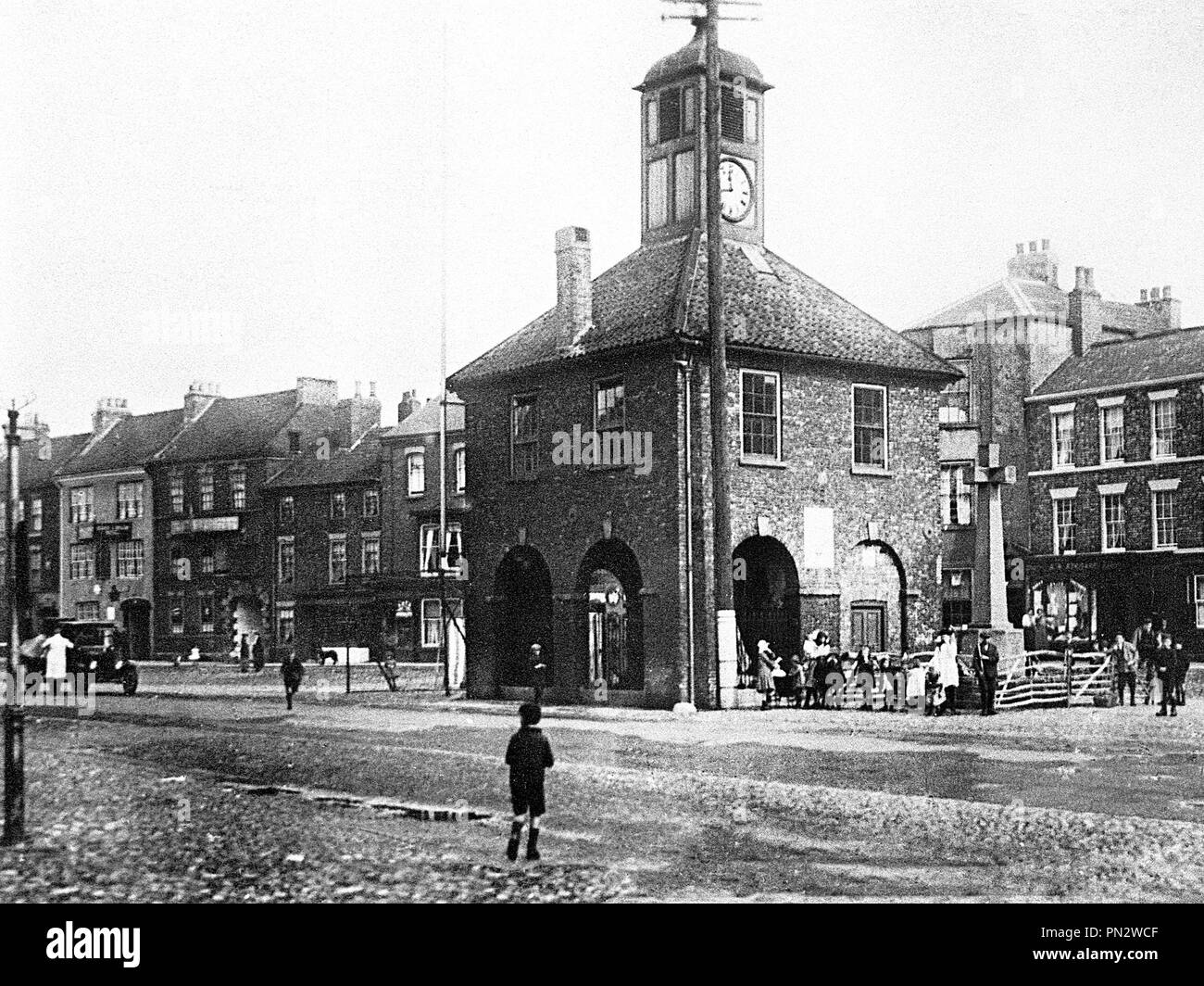 Yarm Town Hall, early 1900s Stock Photo - Alamy