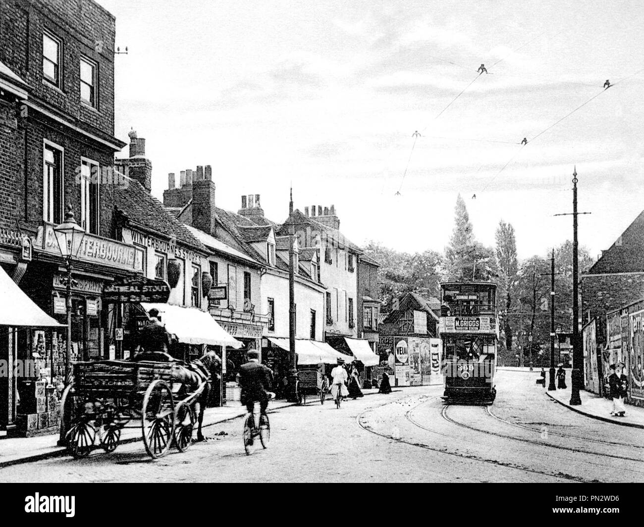 High Street, Hampton Wick, early 1900s Stock Photo - Alamy