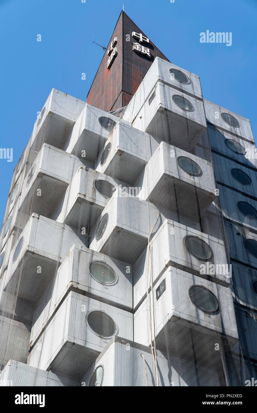 Nakagin Capsule Tower Building,Chuo-Ku,Tokyo,Japan. Built in 1972 ...