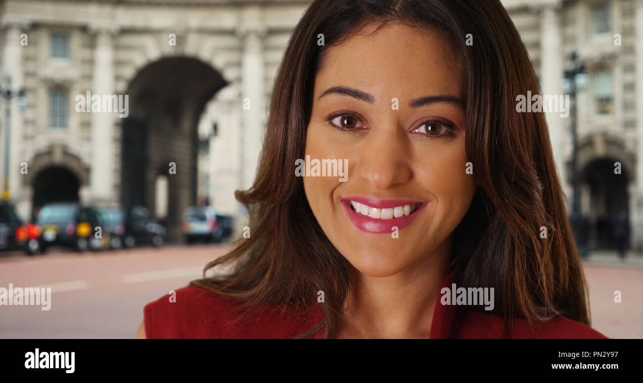 Portrait cheerful latina female in hi-res stock photography and images - Alamy