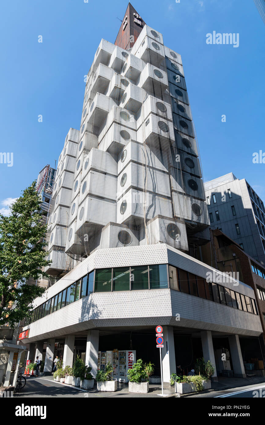 Nakagin Capsule Tower Building,Chuo-Ku,Tokyo,Japan. Built in 1972 ...