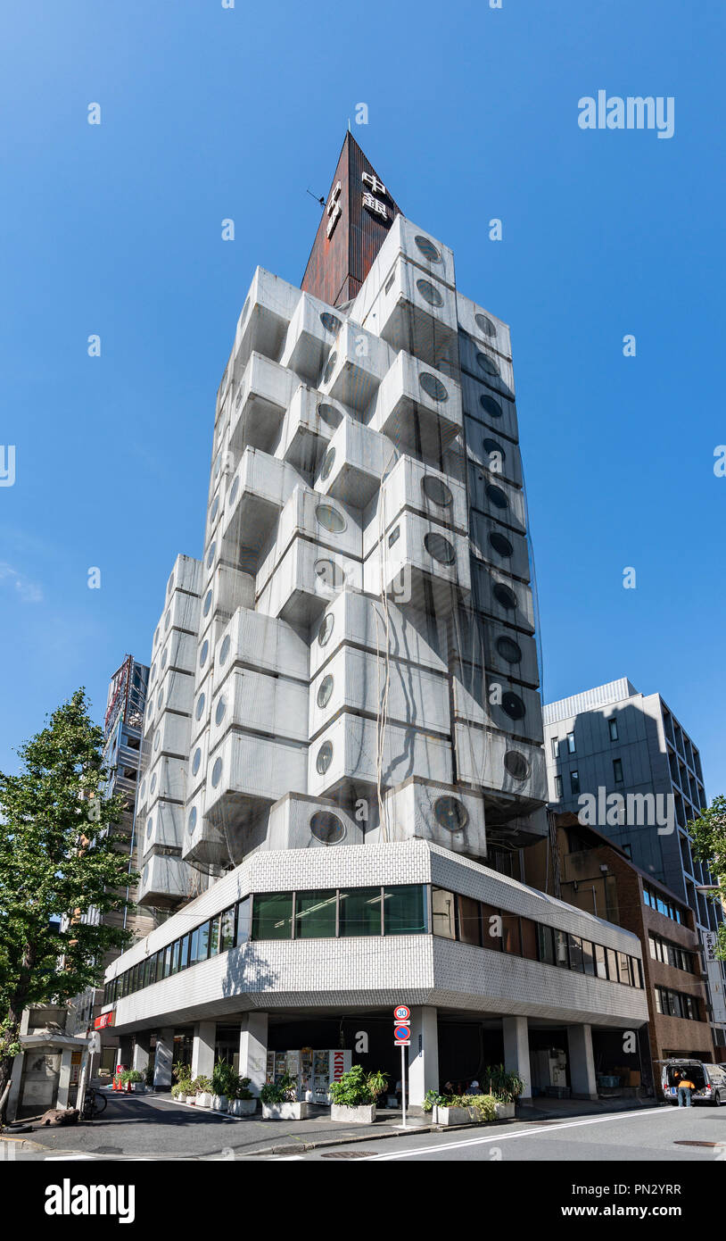 Nakagin Capsule Tower Building,Chuo-Ku,Tokyo,Japan. Built in 1972 ...