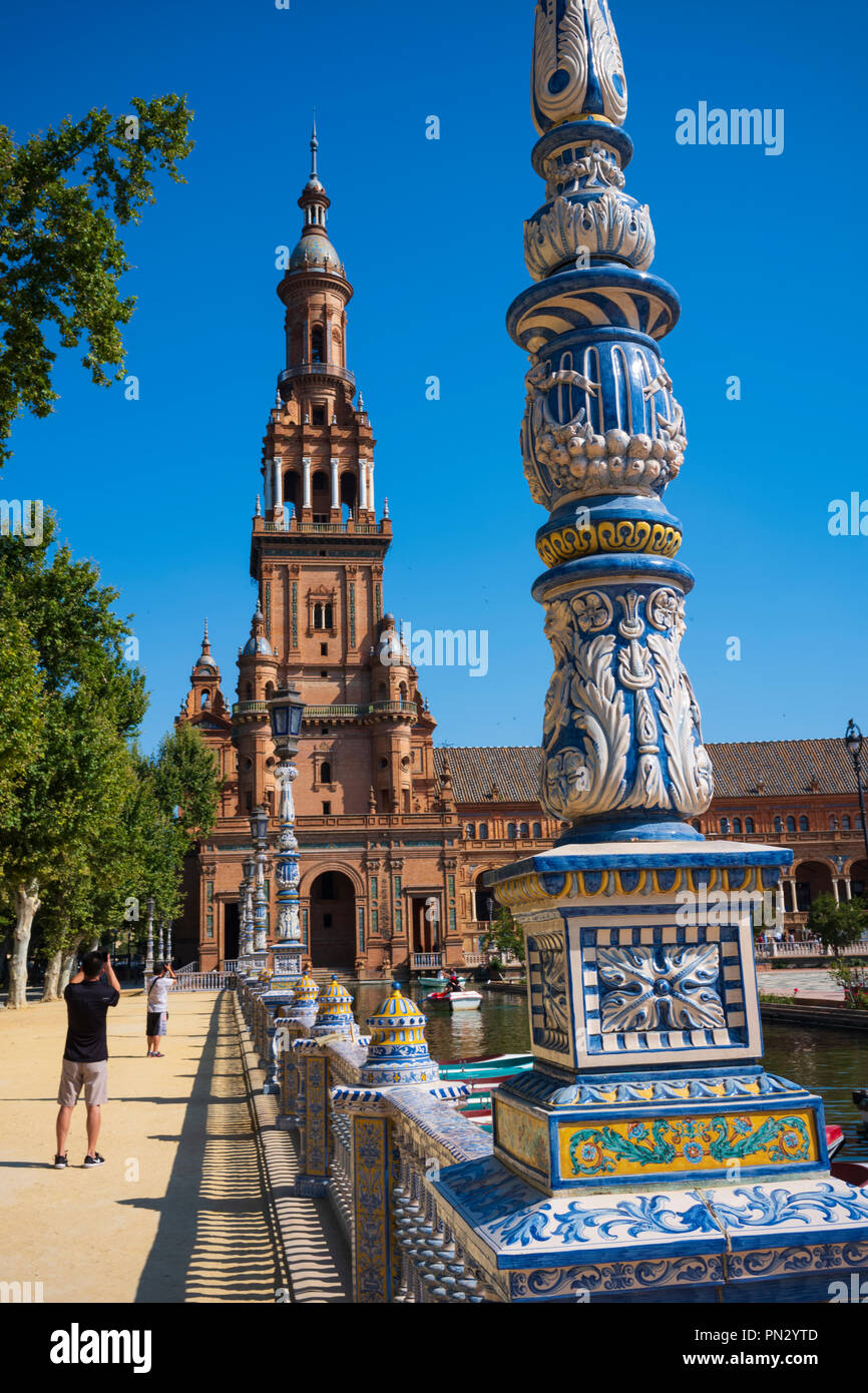 Built in 1928, the Plaza de España is a landmark example of Regionalism ...