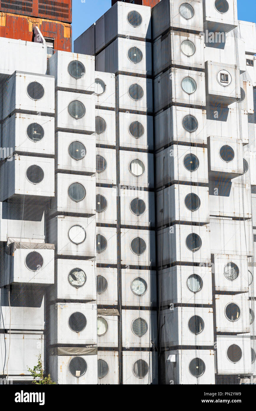 Nakagin Capsule Tower Building,Chuo-Ku,Tokyo,Japan. Built in 1972 ...