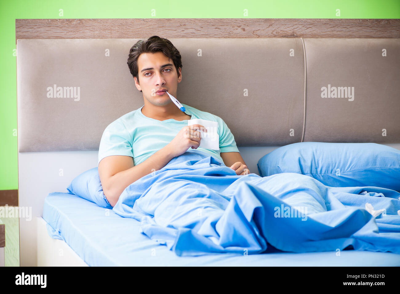 Man suffering from sleeping disorder and insomnia Stock Photo - Alamy