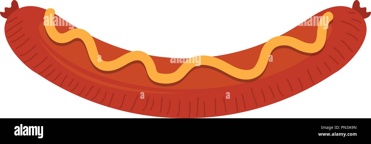 Fried sausage ketchup white Stock Vector Images - Alamy