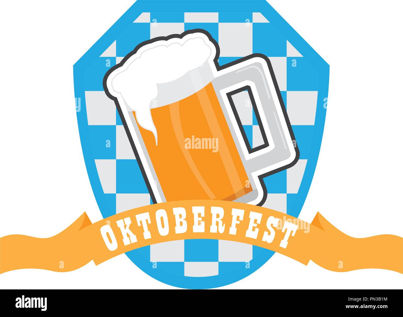 Oktoberfest label with beer icons Stock Vector Image & Art - Alamy