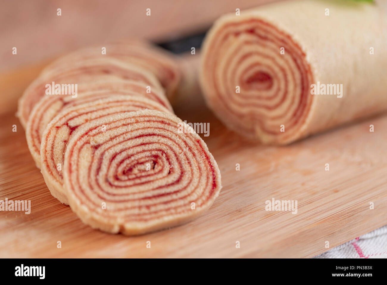 Bolo de rolo (swiss roll, roll cake) typical Brazilian dessert, from ...