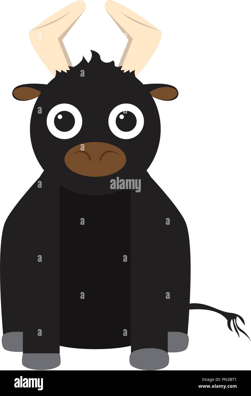 Furry bull Stock Vector Images - Alamy