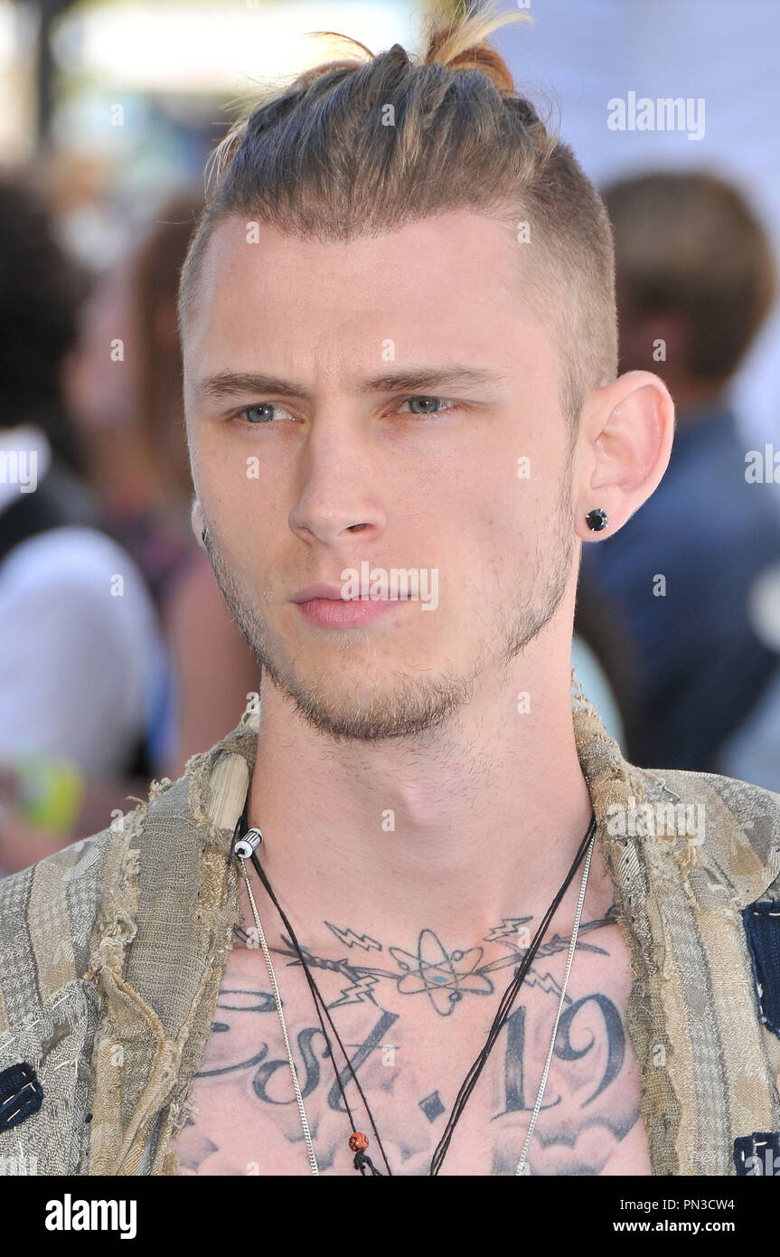 Machine Gun Kelly at the 2015 MTV Movie Awards held at the Nokia ...
