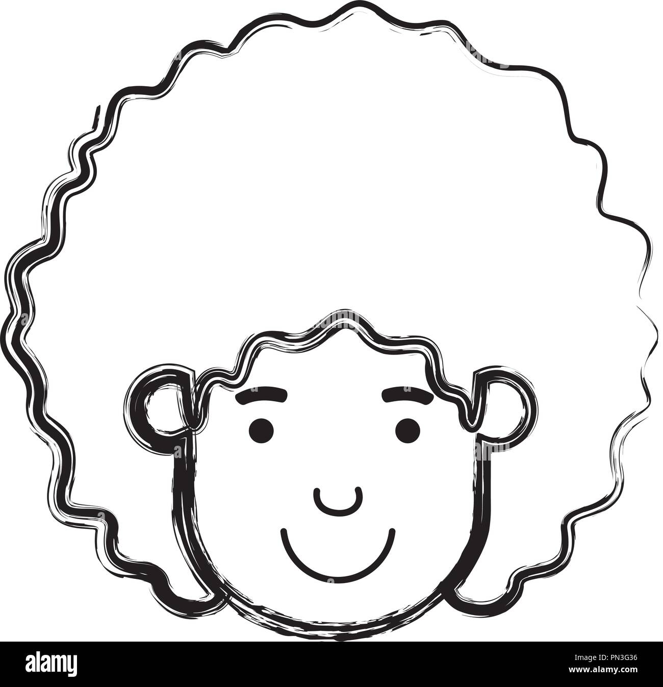 young man with afro head avatar character Stock Vector Image & Art - Alamy