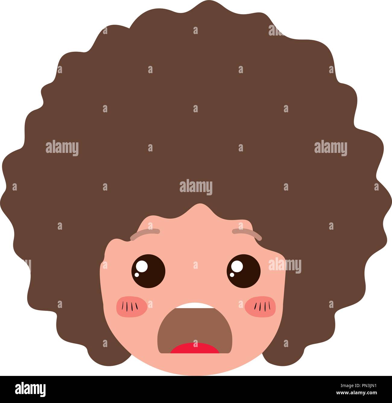 cartoon man angry head kawaii character Stock Vector Image & Art - Alamy