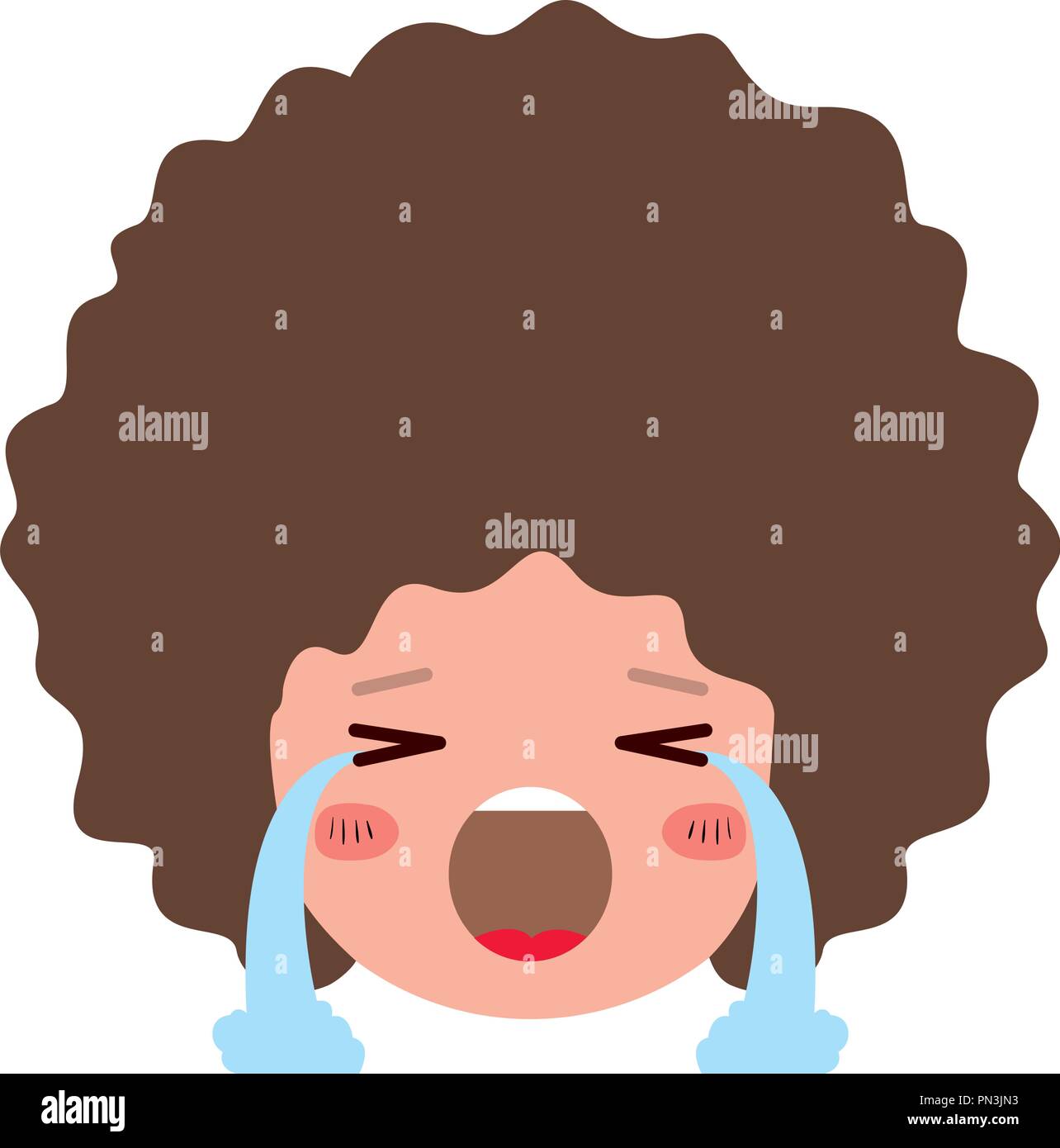 cartoon man crying head kawaii character Stock Vector Image & Art - Alamy