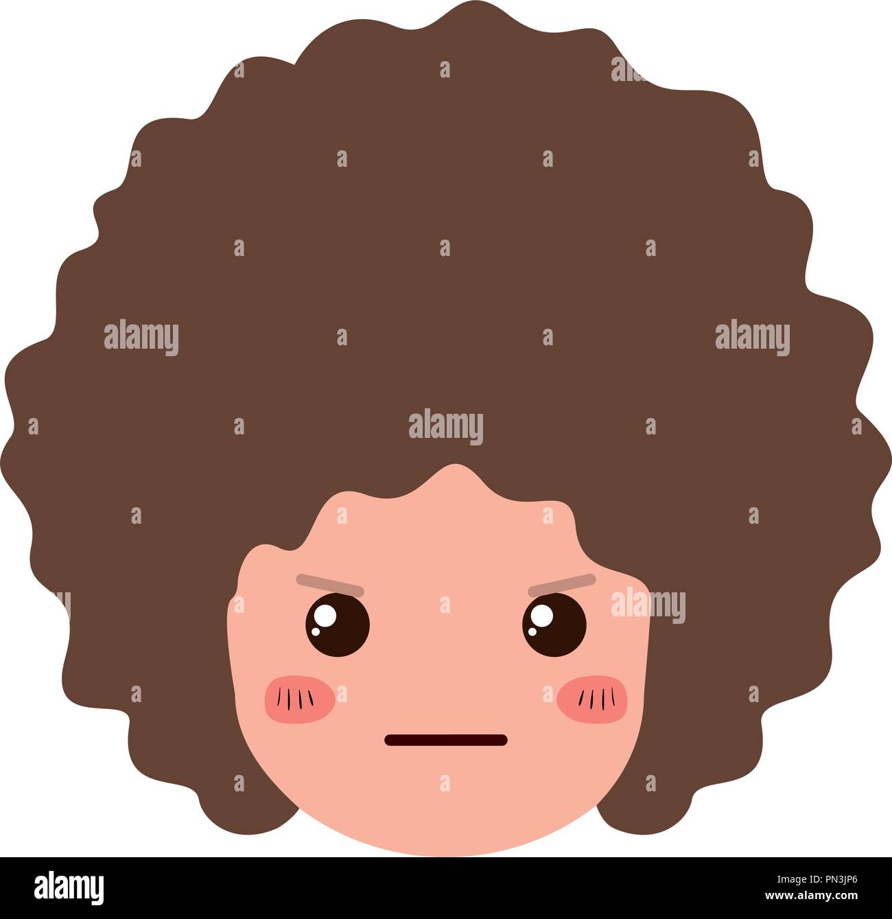 cartoon sad man head kawaii character Stock Vector Image & Art - Alamy
