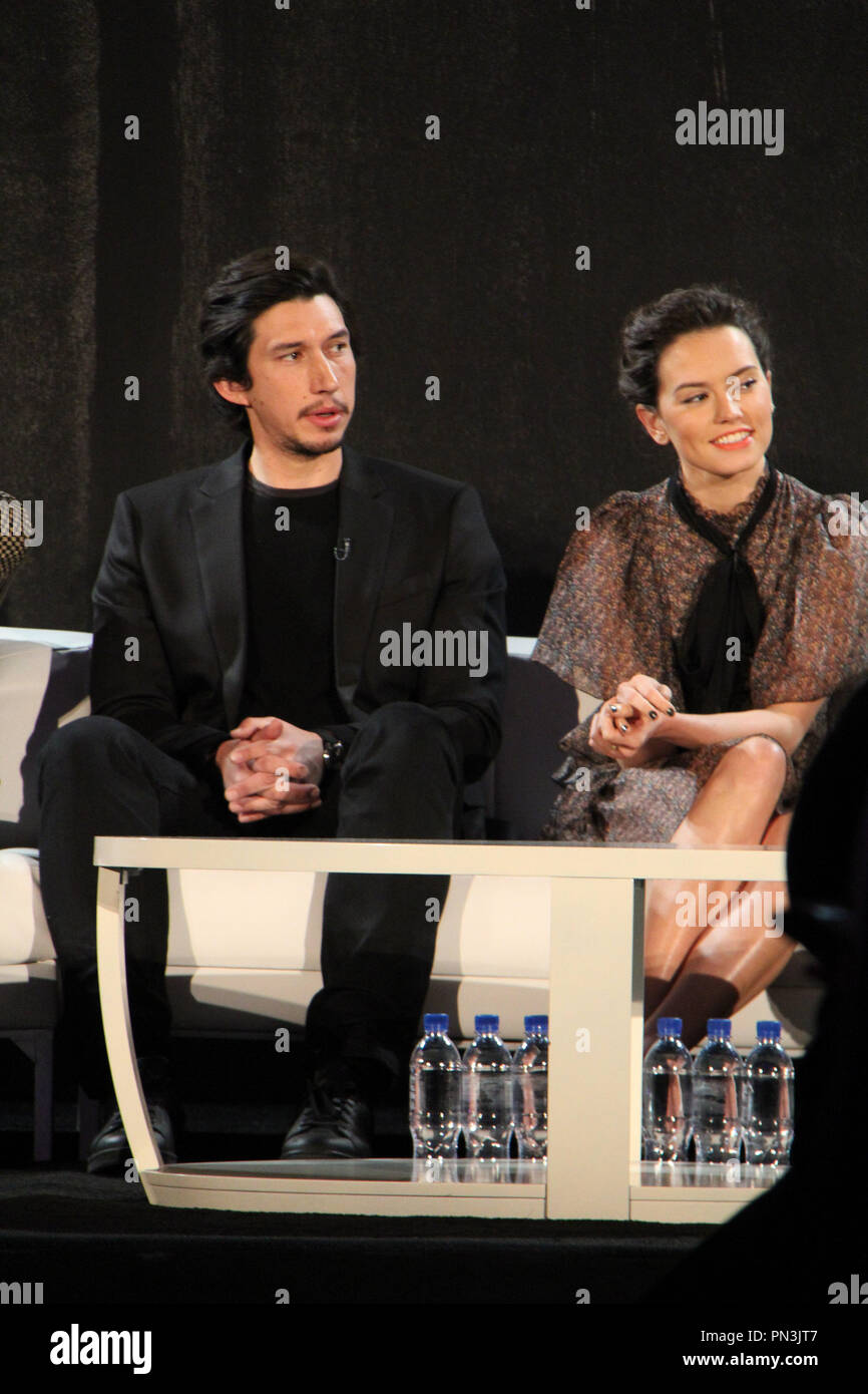 Adam Driver, Daisy Ridley 12/06/2015 "Star Wars: The Force Awakens ...
