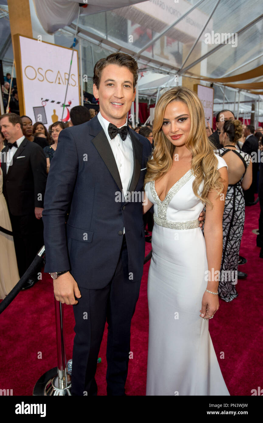 Miles Teller and Keleigh Sperry arrive for the live ABC Telecast of The ...