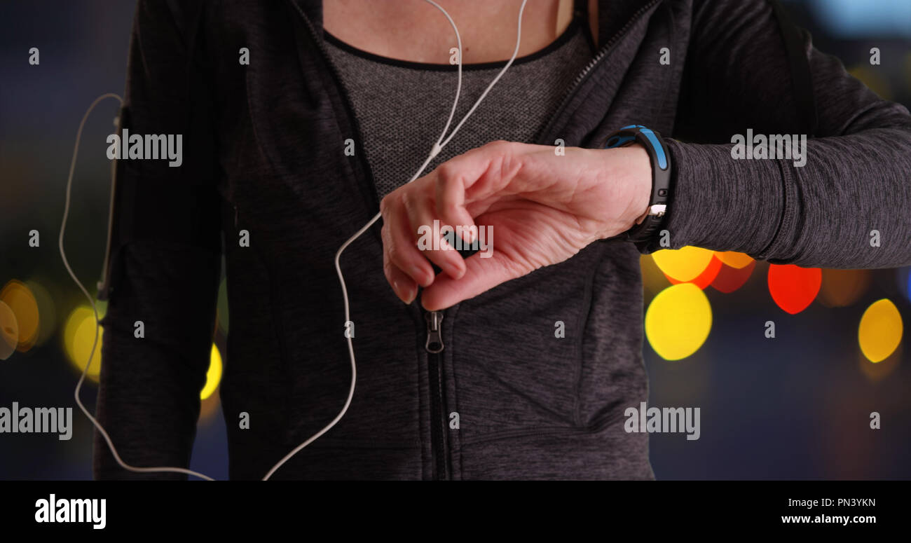 Old senior woman using smartwatch hi-res stock photography and images ...