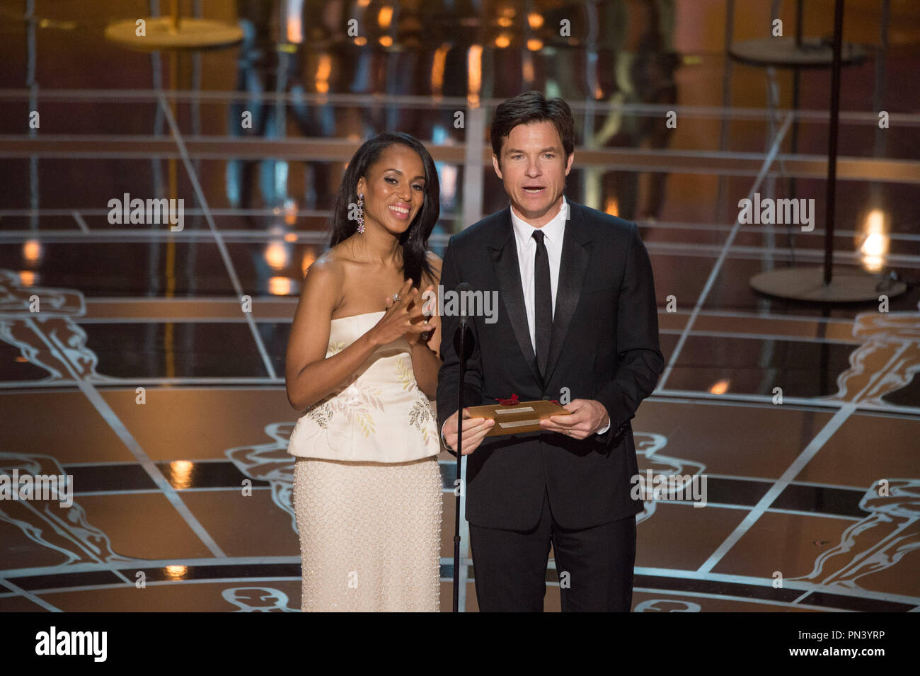 Oscar® presenters actress Kerry Washington and actor Jason Bateman ...