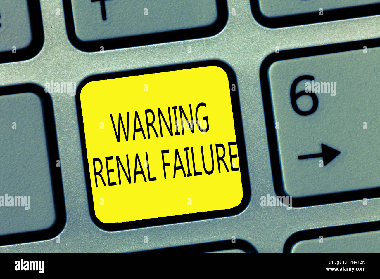 Handwriting text writing Warning Renal Failure. Concept meaning stop ... Handwriting text writing Warning Renal Failure. Concept meaning stop ...