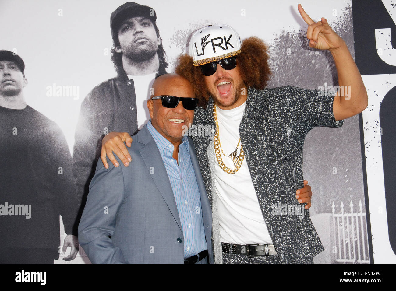 Berry Gordy and Rapper Red Foo at the Universal Pictures and Legendary ...