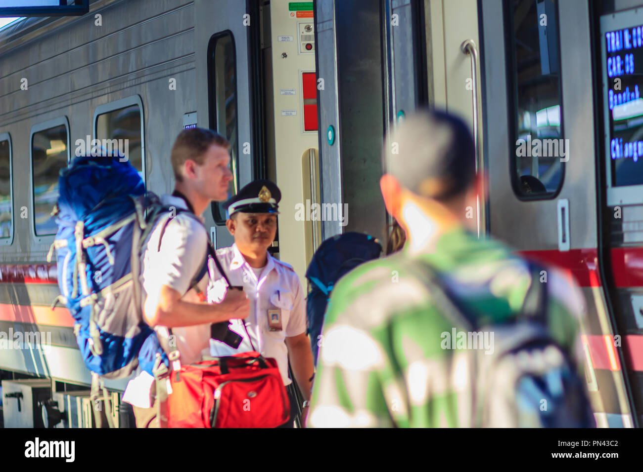 Uniform female train conductor hi-res stock photography and images - Alamy