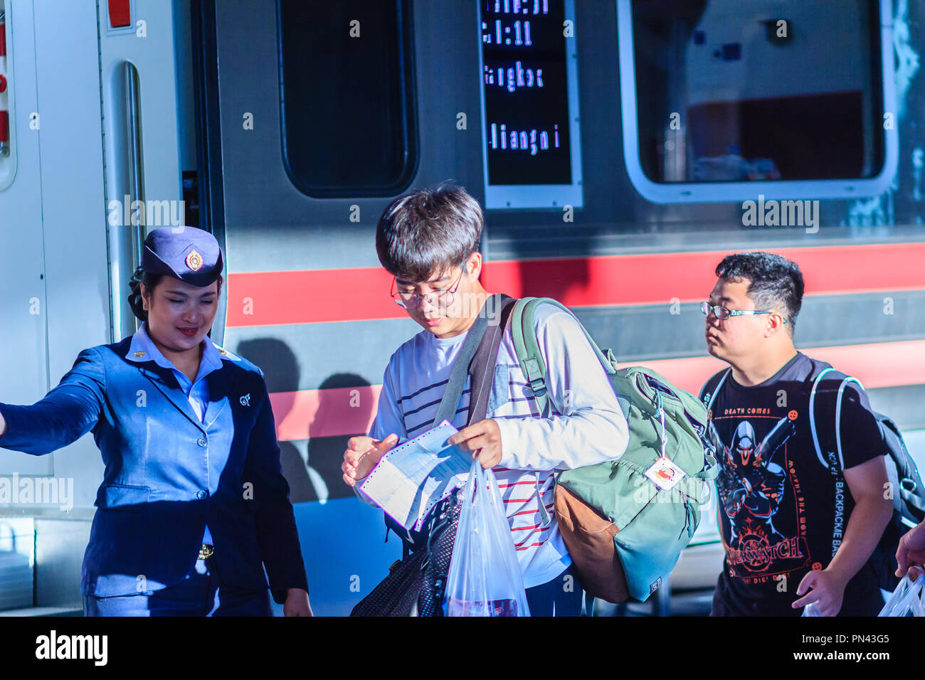 Uniform female train conductor hi-res stock photography and images - Alamy