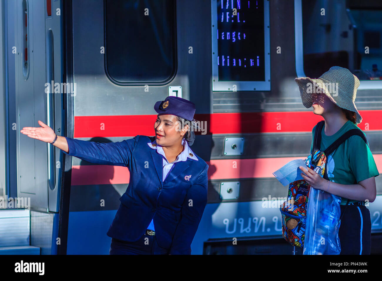Uniform female train conductor hi-res stock photography and images - Alamy