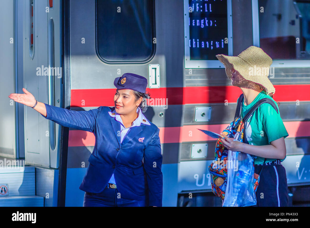Uniform female train conductor hi-res stock photography and images - Alamy