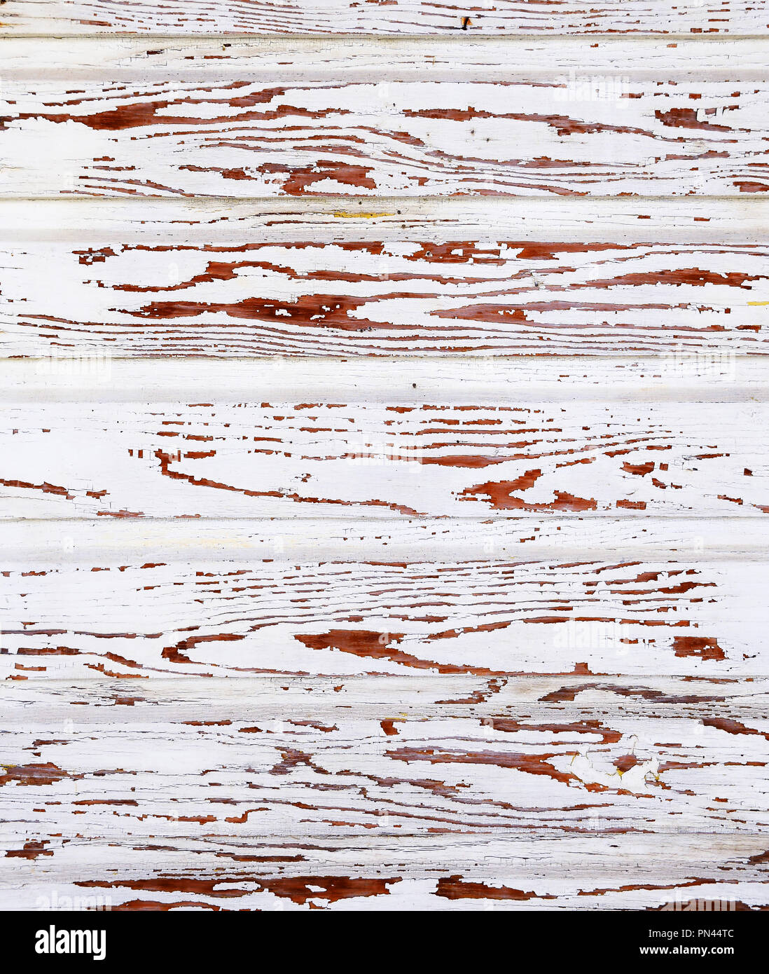White paint chipped on a wooden wall Stock Photo - Alamy
