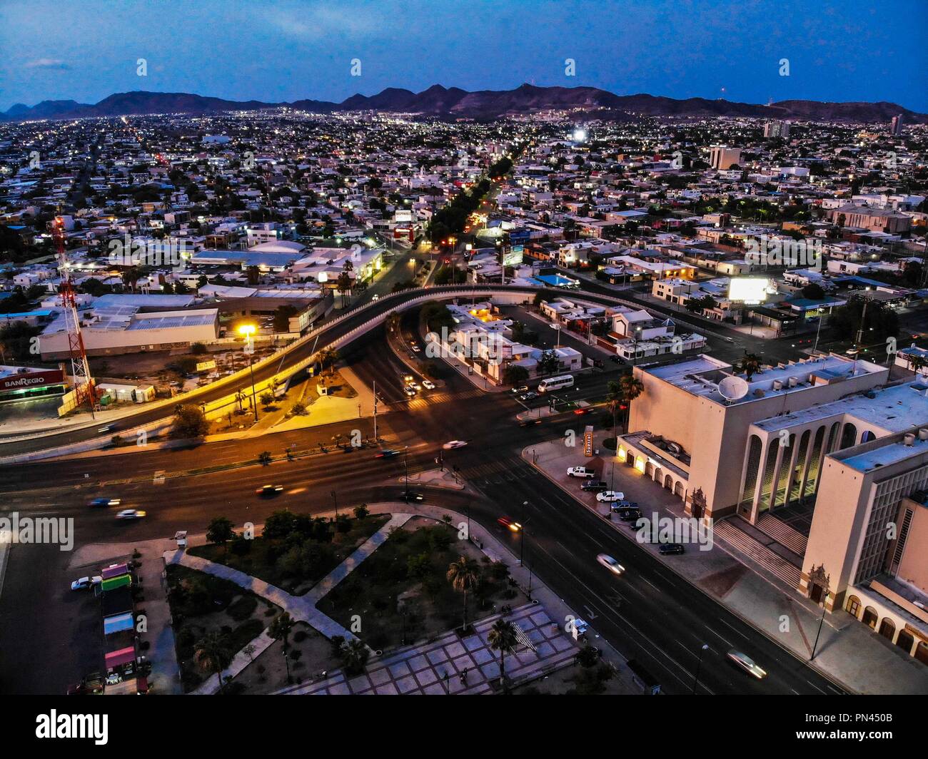 Vista aerea del la ciudad de Hermosillo. Panorámicas de Hermosillo al ...
