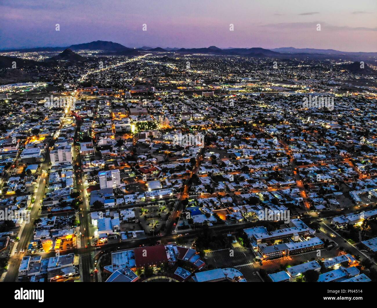Vista aerea del la ciudad de Hermosillo. Panorámicas de Hermosillo al ...