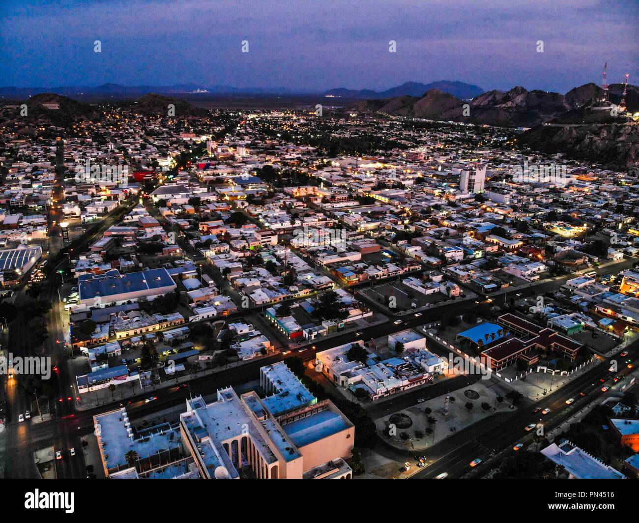 Vista aerea del la ciudad de Hermosillo. Panorámicas de Hermosillo al ...