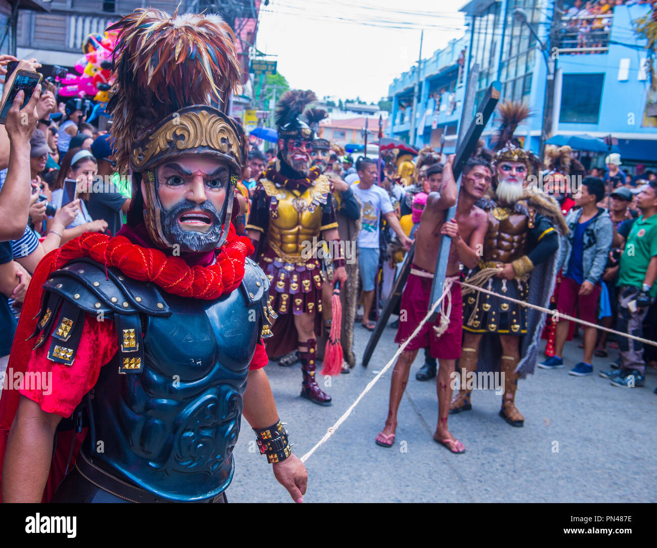 Participants in the Moriones festival in Boac Marinduque island the ...