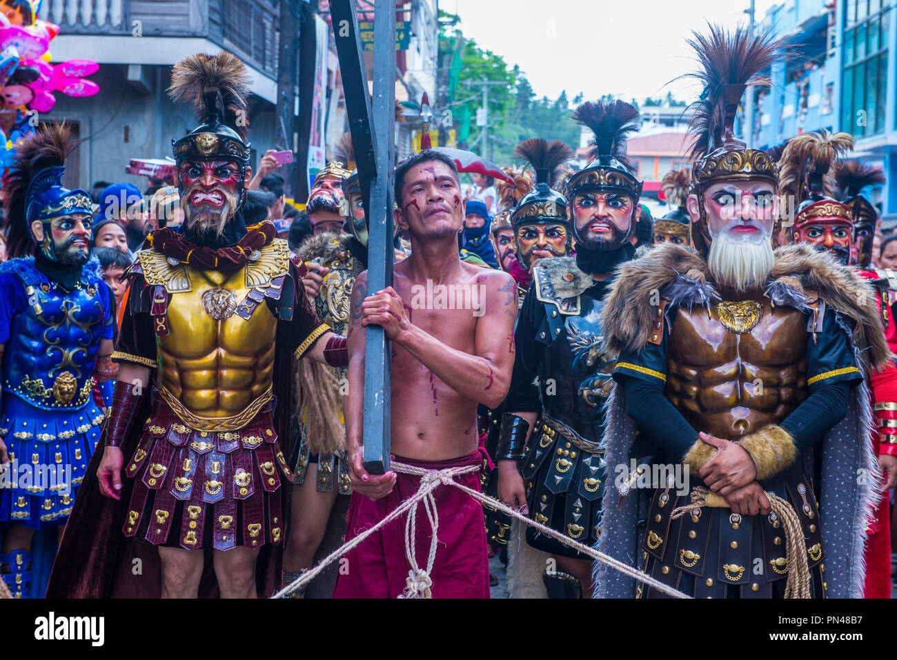 Participants in the Moriones festival in Boac Marinduque island the ...