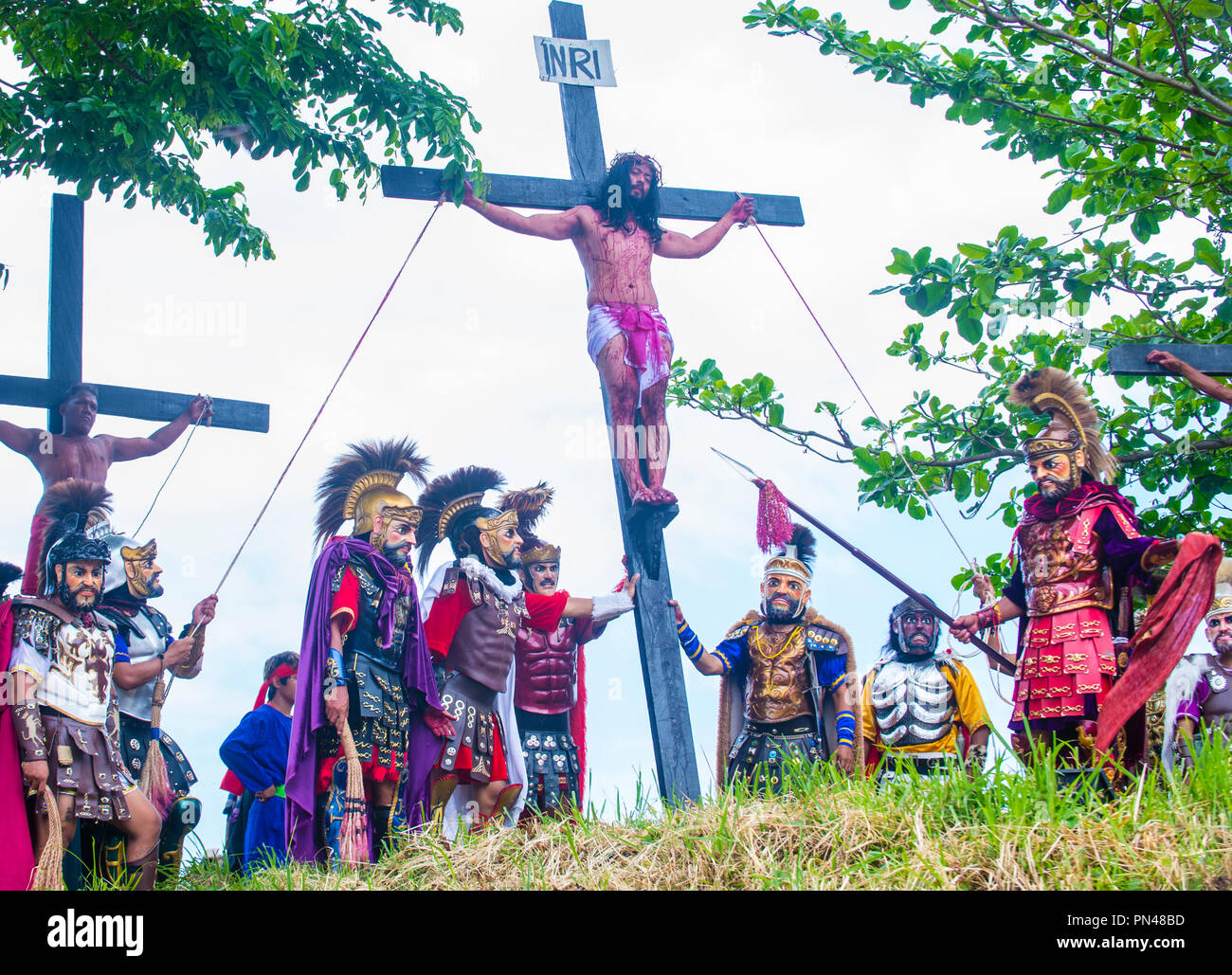 Participants in the Moriones festival in Boac Marinduque island the Philippines Stock Photo - Alamy