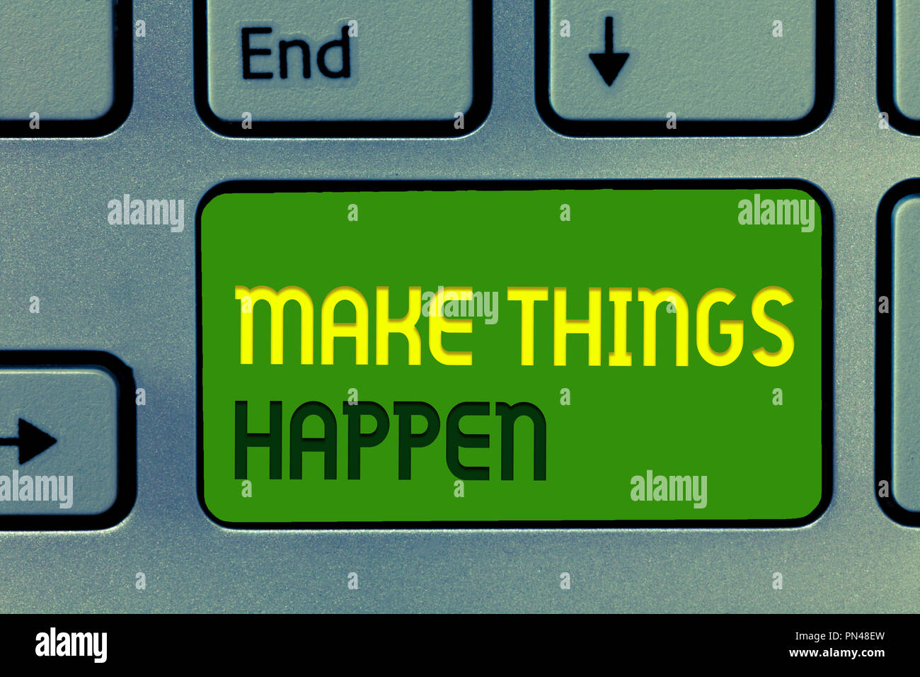 Word writing text Make Things Happen. Business concept for Exert Effort ...